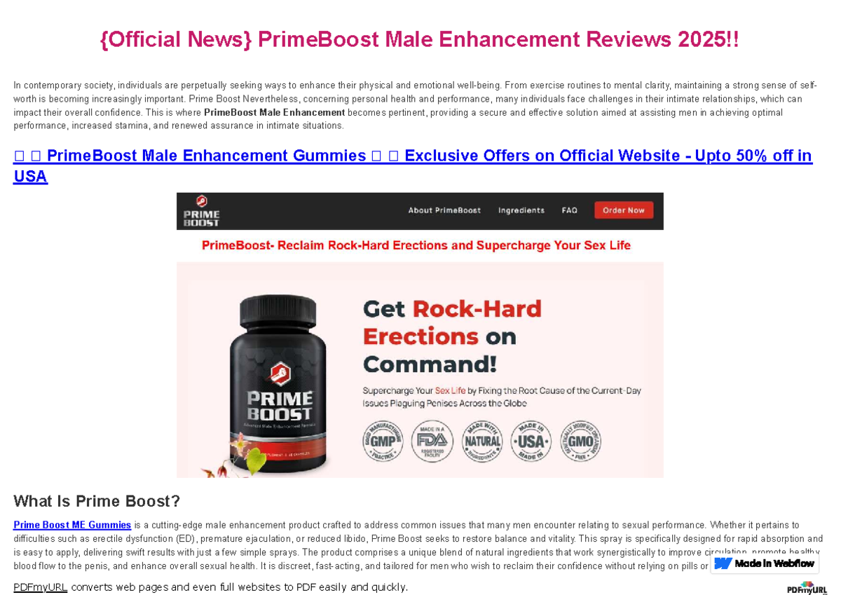 PrimeBoost ME Gummies: Official Website Sale & Reviews 2025 - Studocu