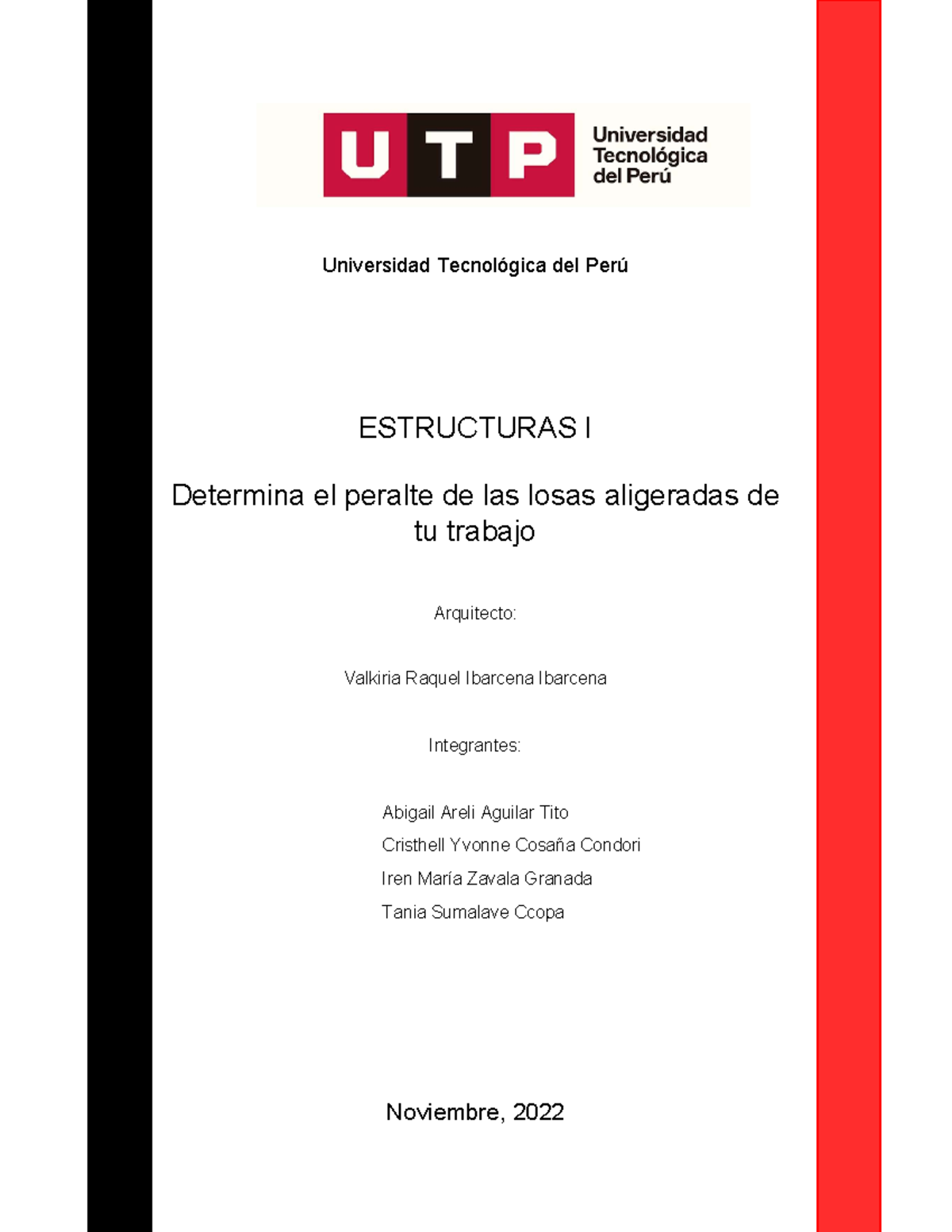Determina el Peralte de Losas Aligeradas - Estructuras I - Studocu