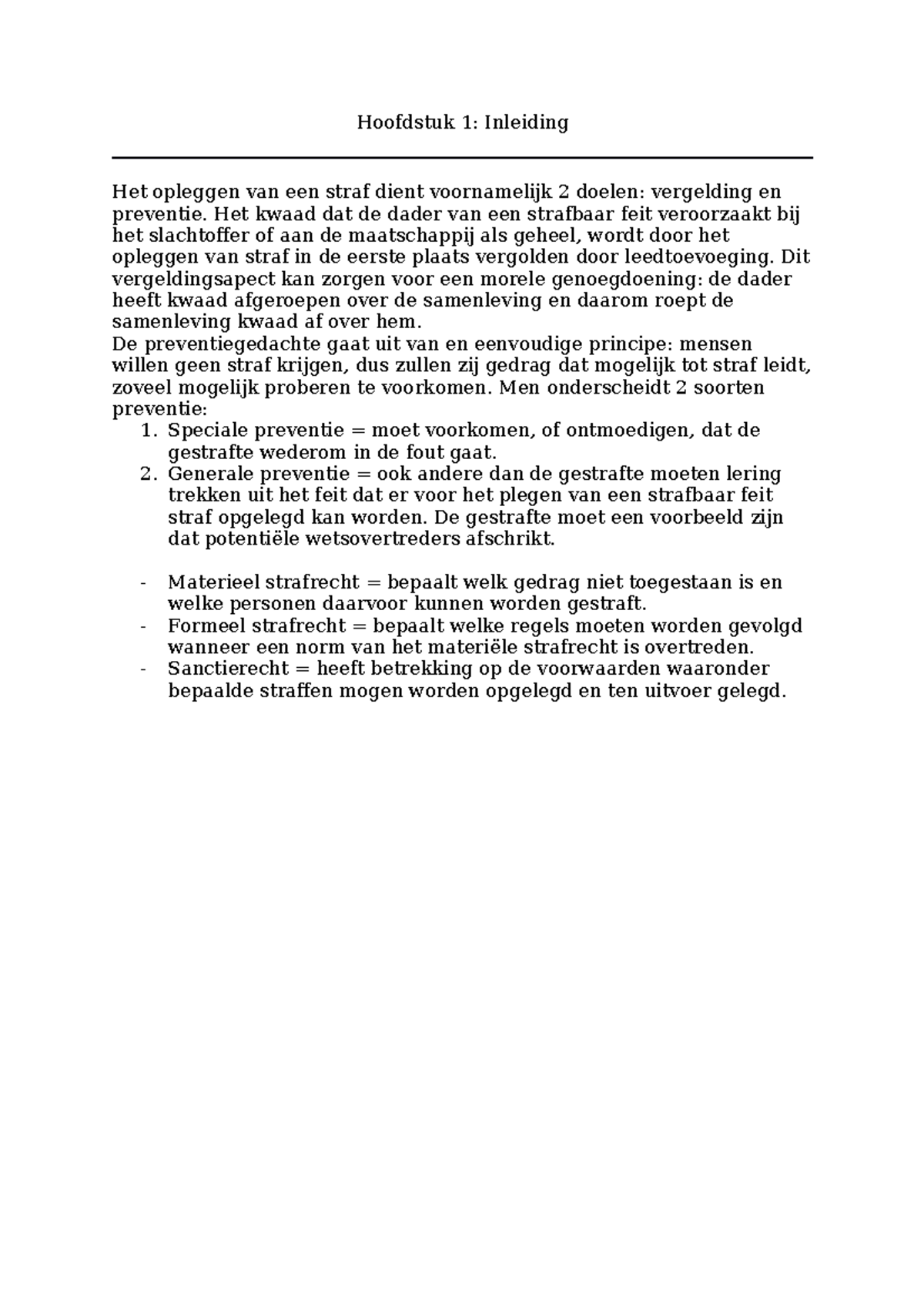 Samenvatting Inleiding Strafrecht en Strafprocesrecht H1-H15.4.4 - Studeersnel