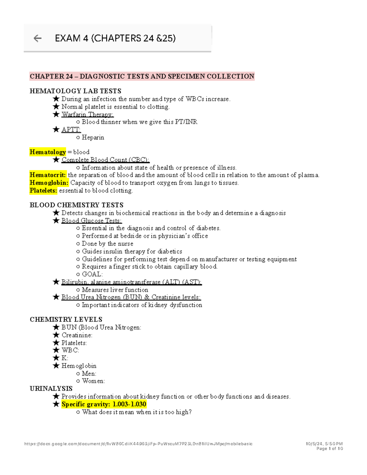 EXAM 4: KEY CONCEPTS FROM CHAPTERS 24 & 25 REVIEW - Studocu