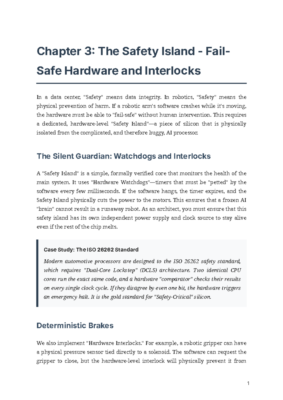 Book3 Chapter 3: Safety Island and FailSafe Hardware Insights - Studocu