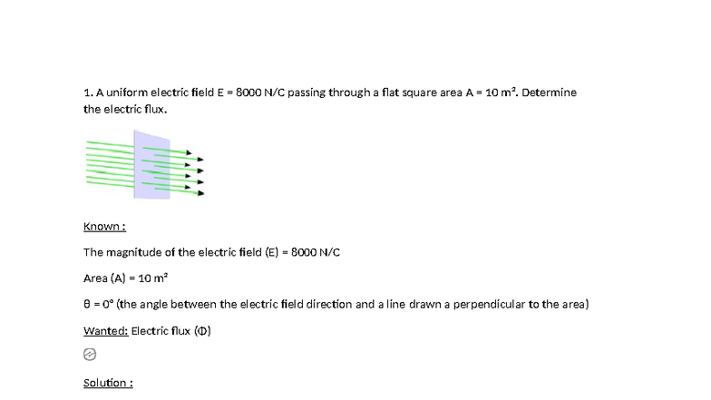 Electric Flux Calculations in Electric Fields - PHYS 101 - Studocu