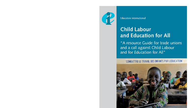 Child Labour and Education for All: A Resource Guide for Unions - Studocu
