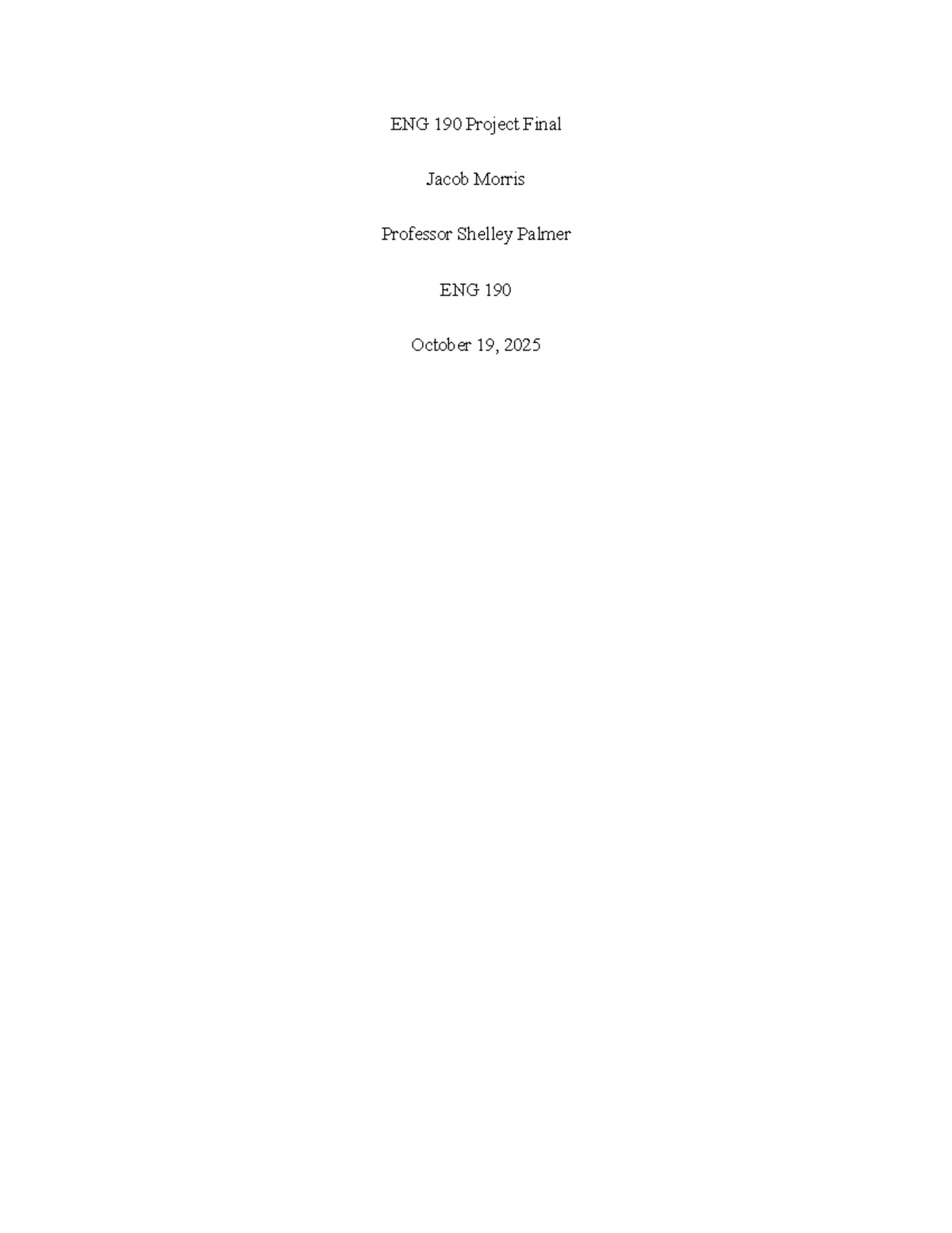ENG 190 Project Final: Exploring Video Games as Art - Studocu