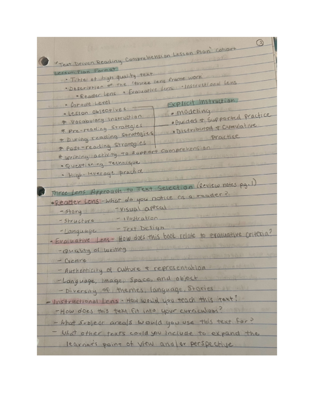 Elementary Literacy - Cohort Lesson Plan on Text Driven Comprehension ...
