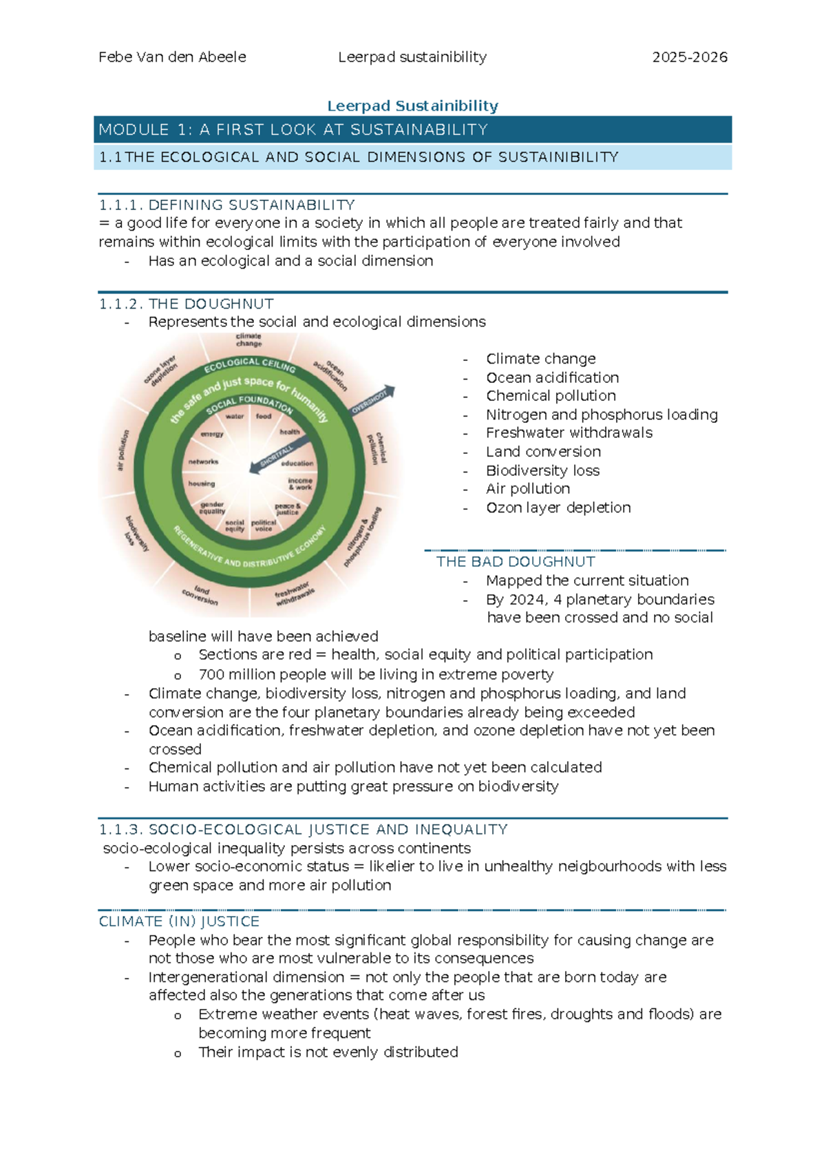 SUST 101: Intro to Sustainability - Module 1 Overview - Studocu