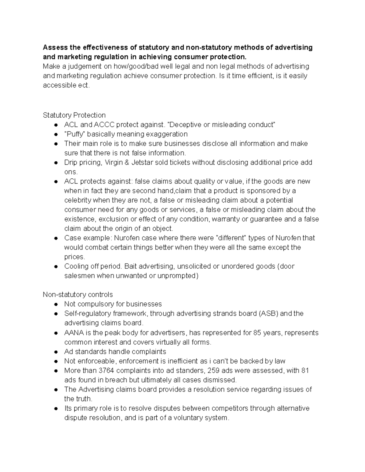 Assessing Statutory & Non-Statutory Advertising Regulations for ...