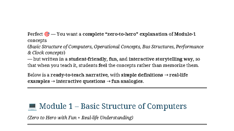Module 1: Fun & Interactive Computer Basics (CS101) - Studocu