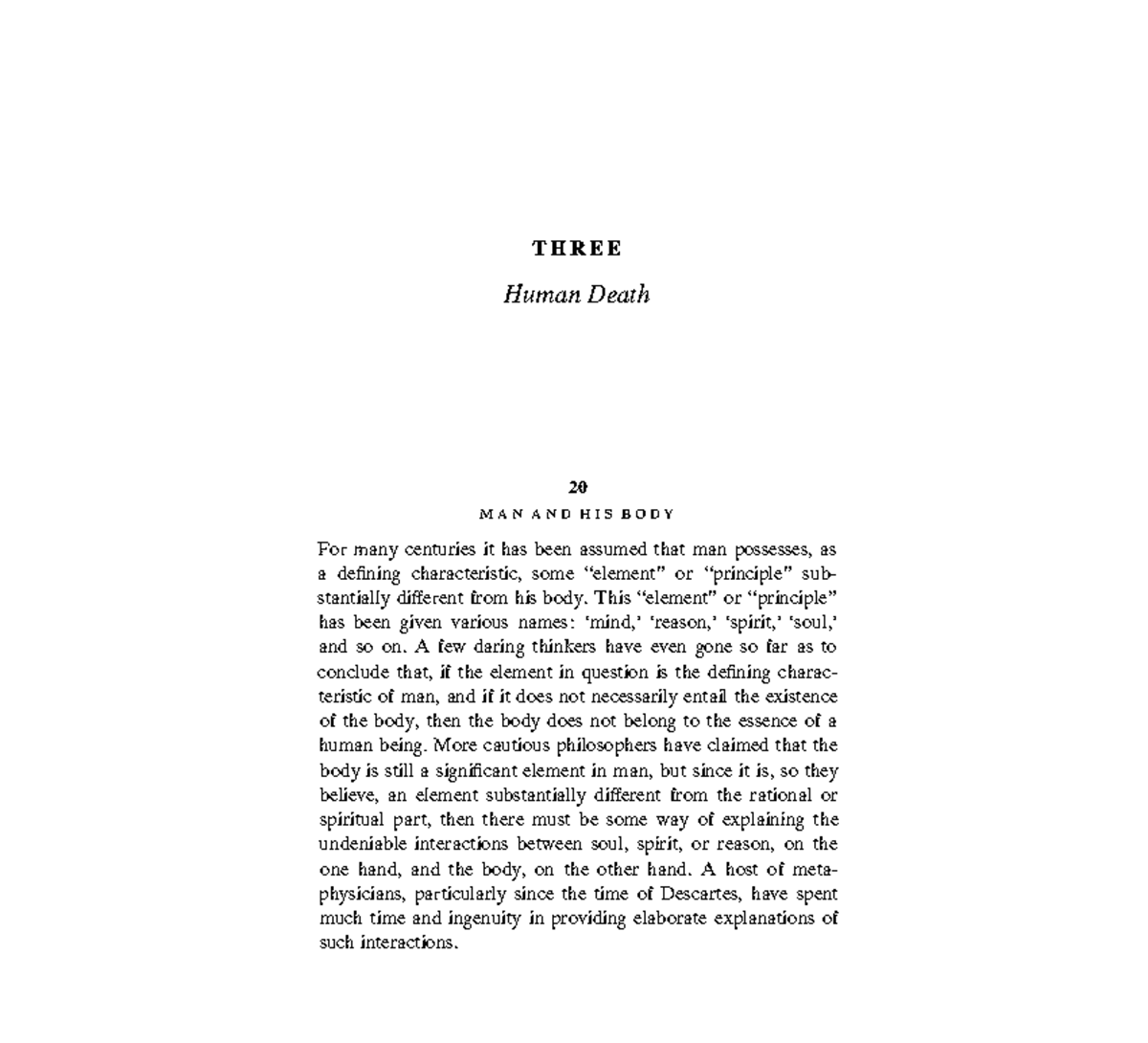 Human Death: Chapter 3 Notes from Being and Death - Studocu