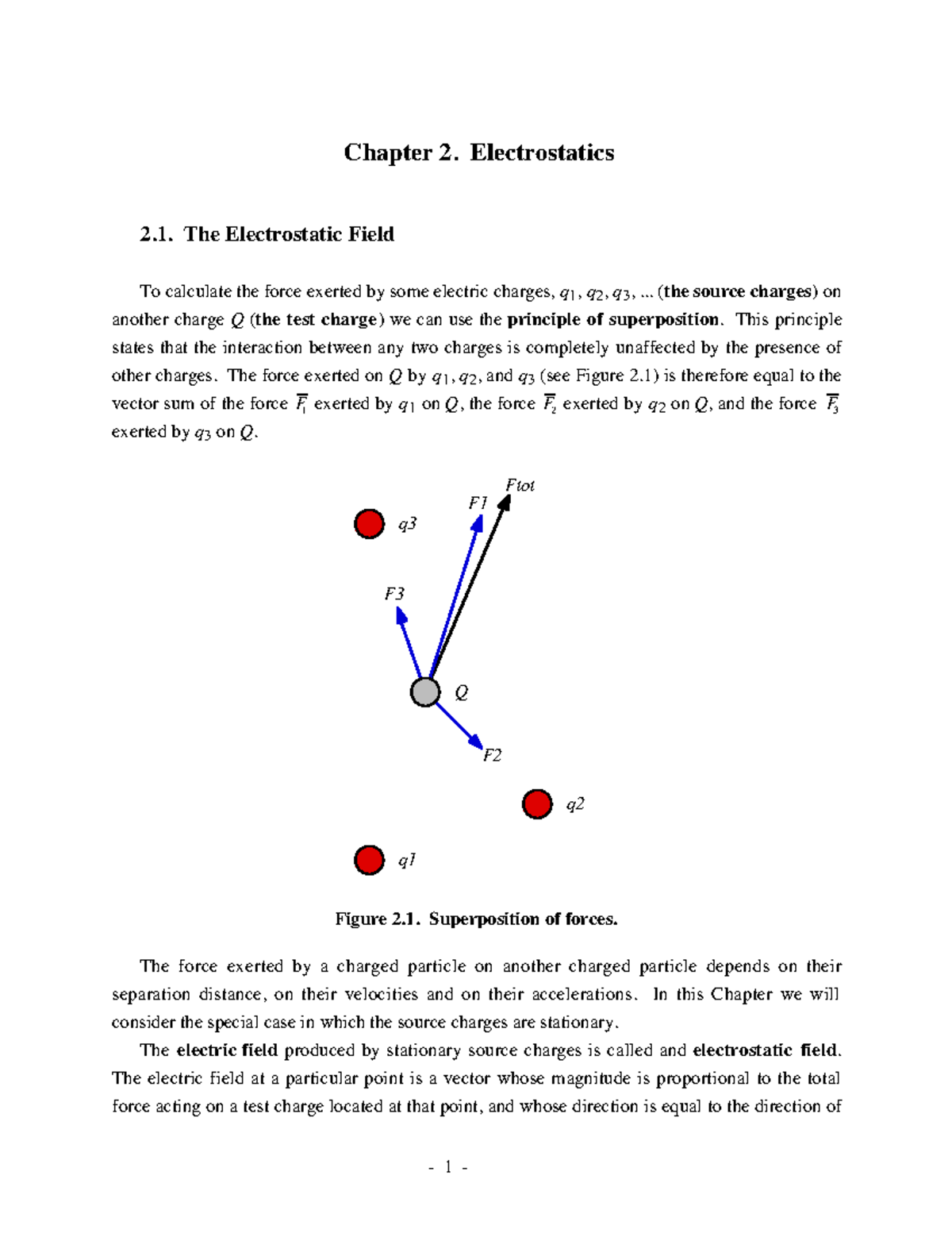 Lecture Notes on Electrostatics - Chapter 2 Overview - Studocu