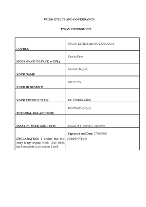 Week 3 - Handout - Ethical Theories - DEONTOLOGY Non-­‐consequentialism ...