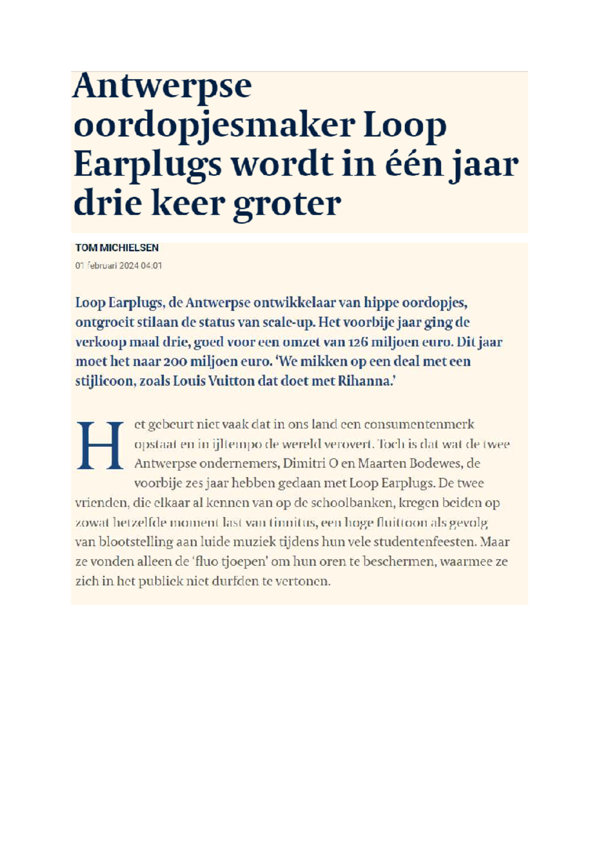 Case Study: Loop Earplugs Groei en Innovatie in 2024 - Studocu