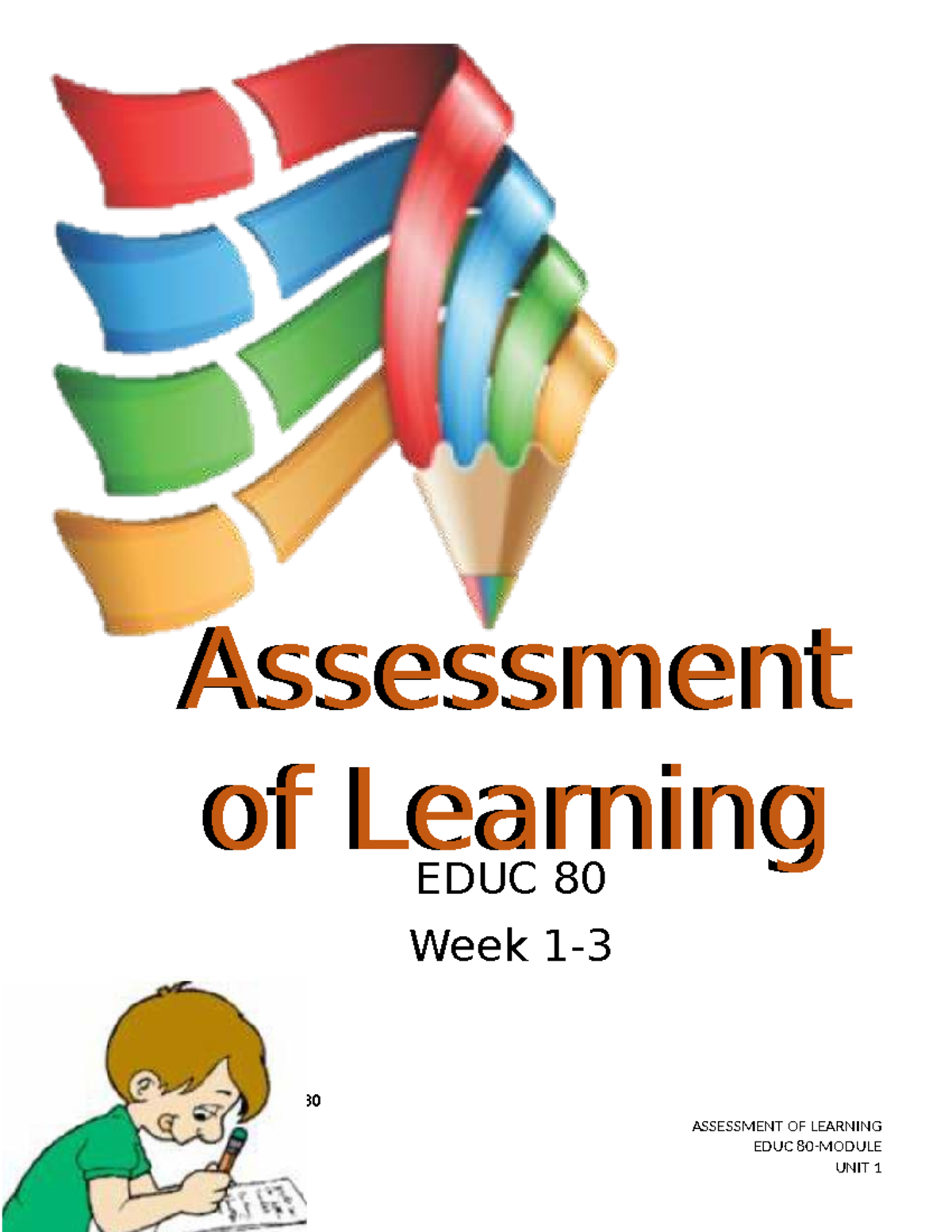 EDUC 80 Chapter 1: 21st Century Assessment Overview and Strategies ...