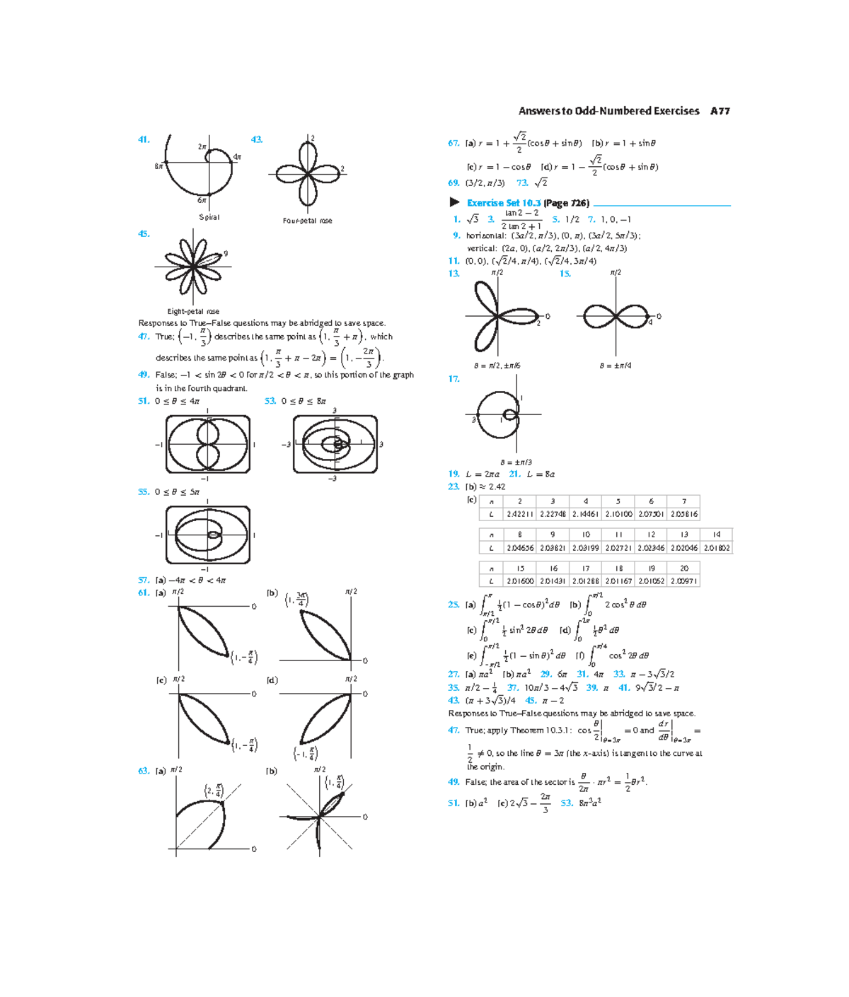 Calculus Anton Answers for Exercises (Pages 1267-1268) - Studocu