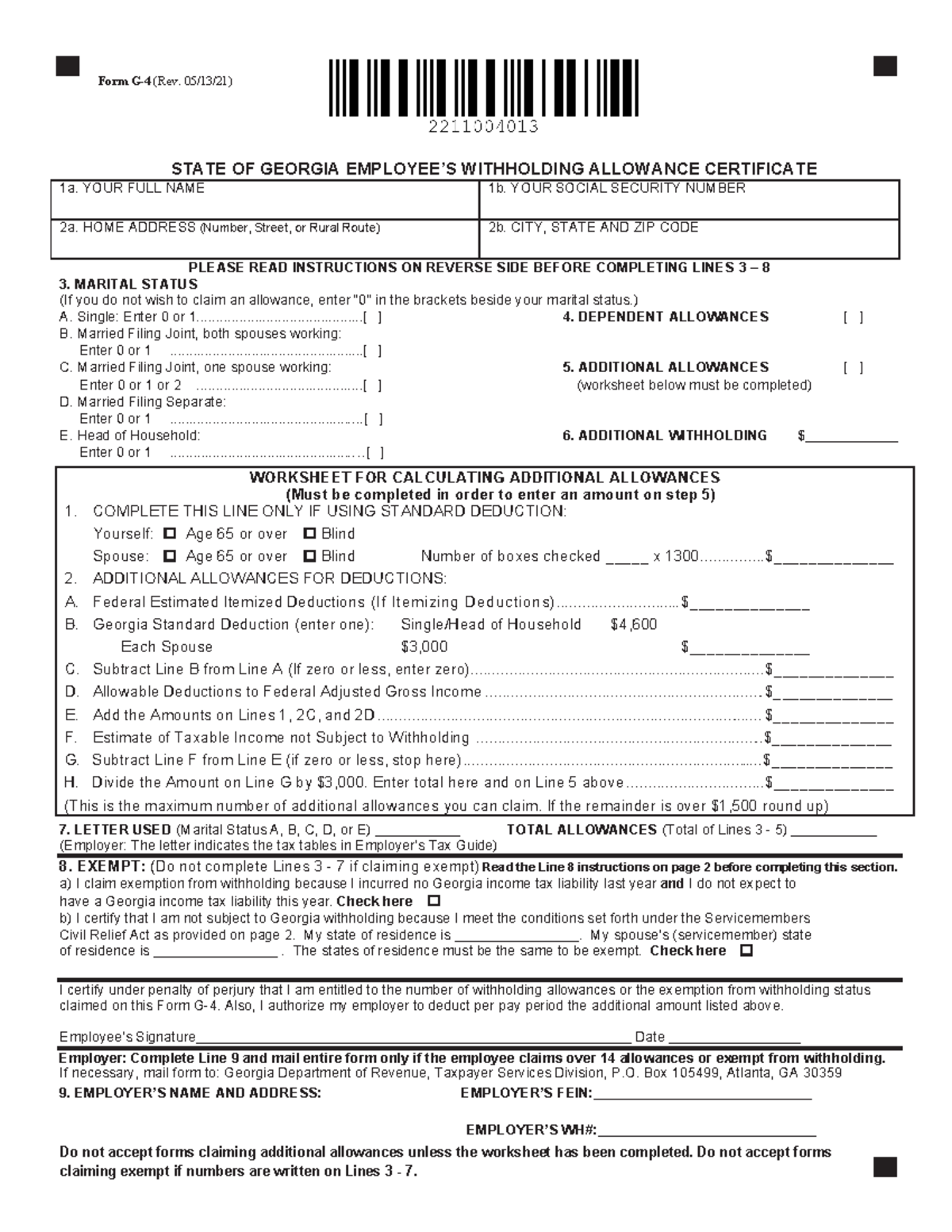 G4-2023 - Marketing example for capstone - Form G-4 (Rev. 05/13/21 ...
