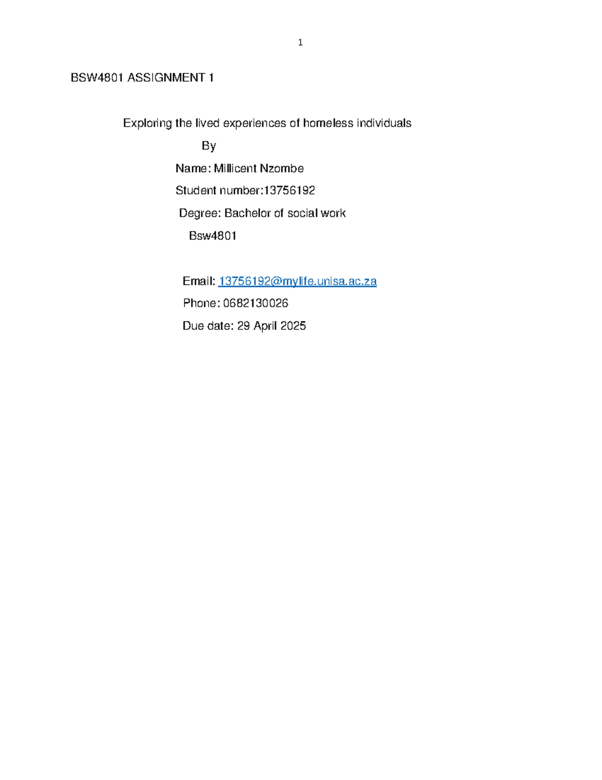 Comprehensive POE Report for BSW3705: Community Work & Case Studies ...