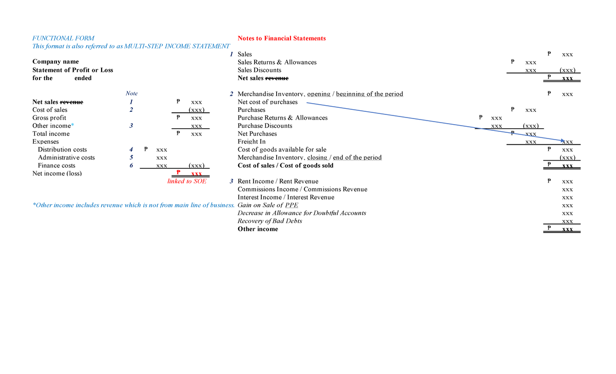 Consultation services - FUNCTIONAL FORM Notes to Financial Statements ...