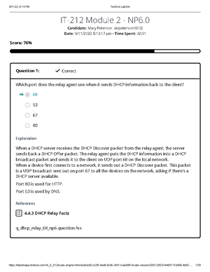 It 212 Lab 12.4.7 - Task Summary Required Actions and Questions On ...