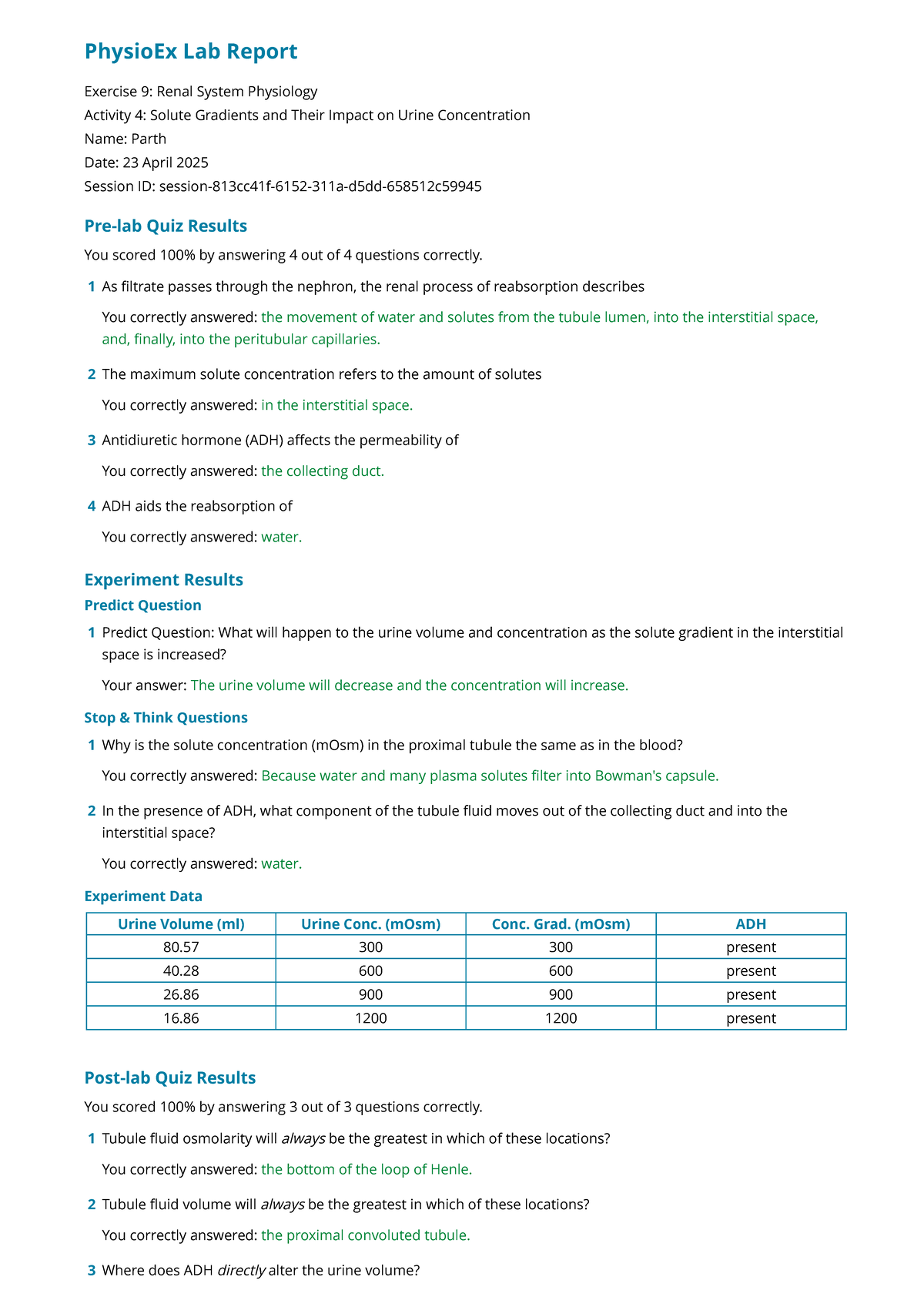 Physio Ex Exercise 9 Activity 4 - PhysioEx Lab Report Exercise 9 ...