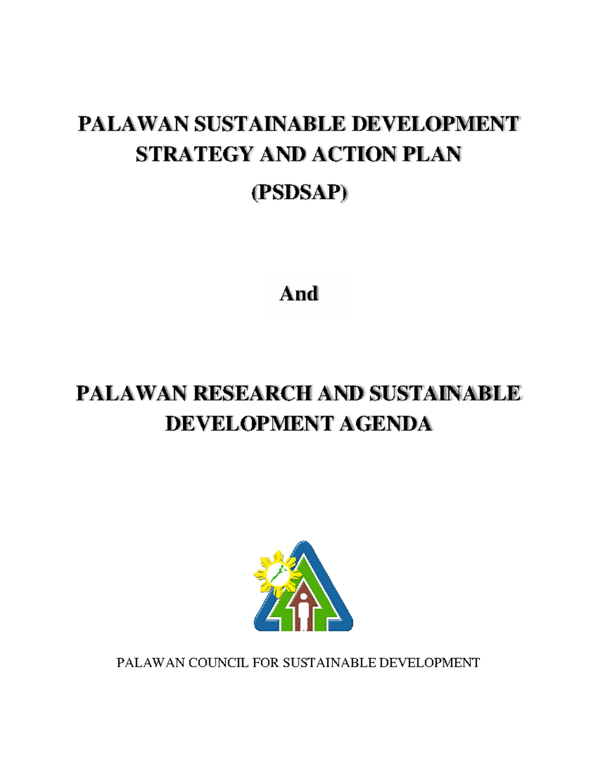 Palawan Sustainable Development Strategy and Action Plan (PSDSAP ...