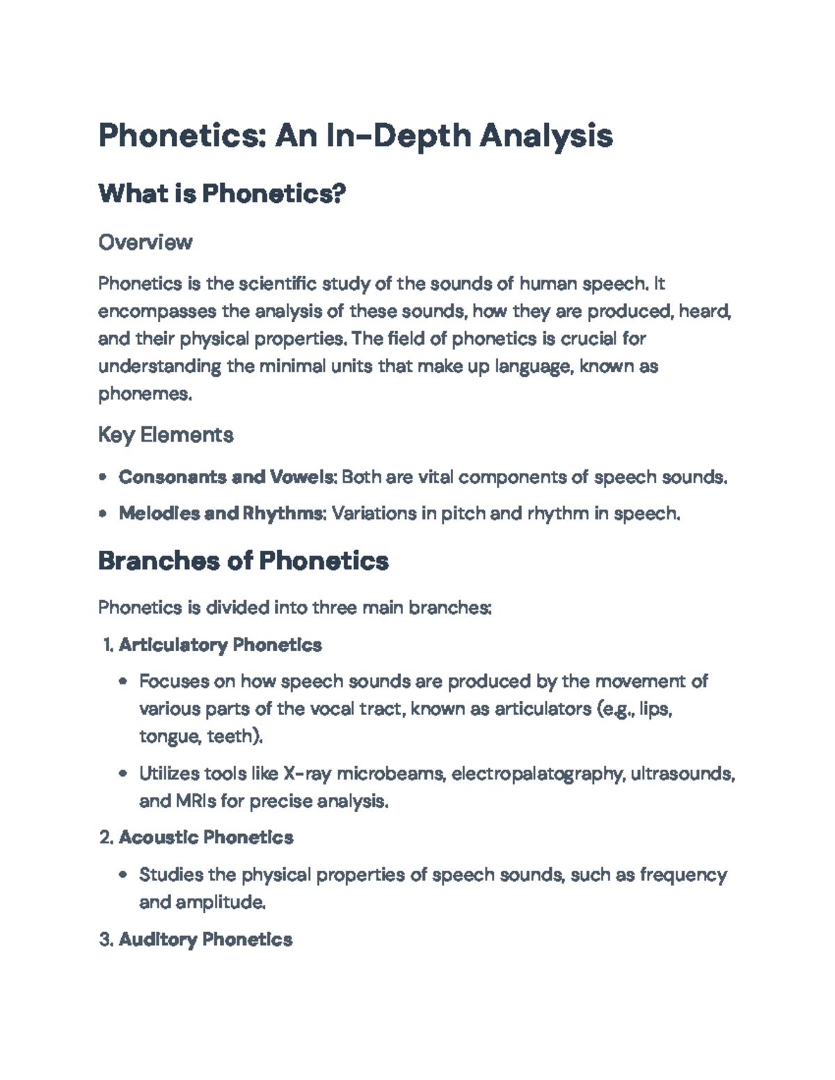 Phonetics: Comprehensive Overview and Analysis for Linguistic Studies ...