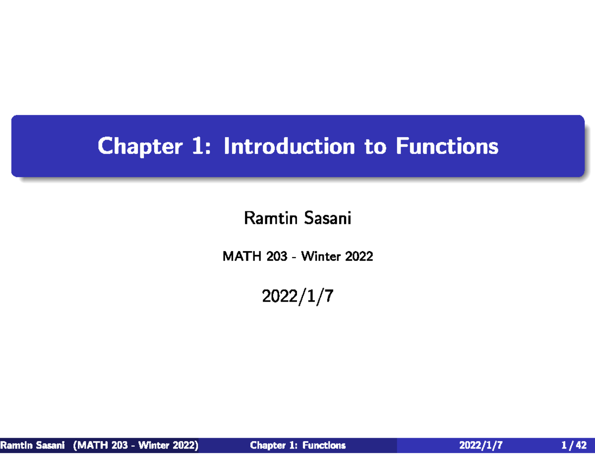 MATH 203 week 1 - Lecture notes 1 - MATH 203 - Studocu
