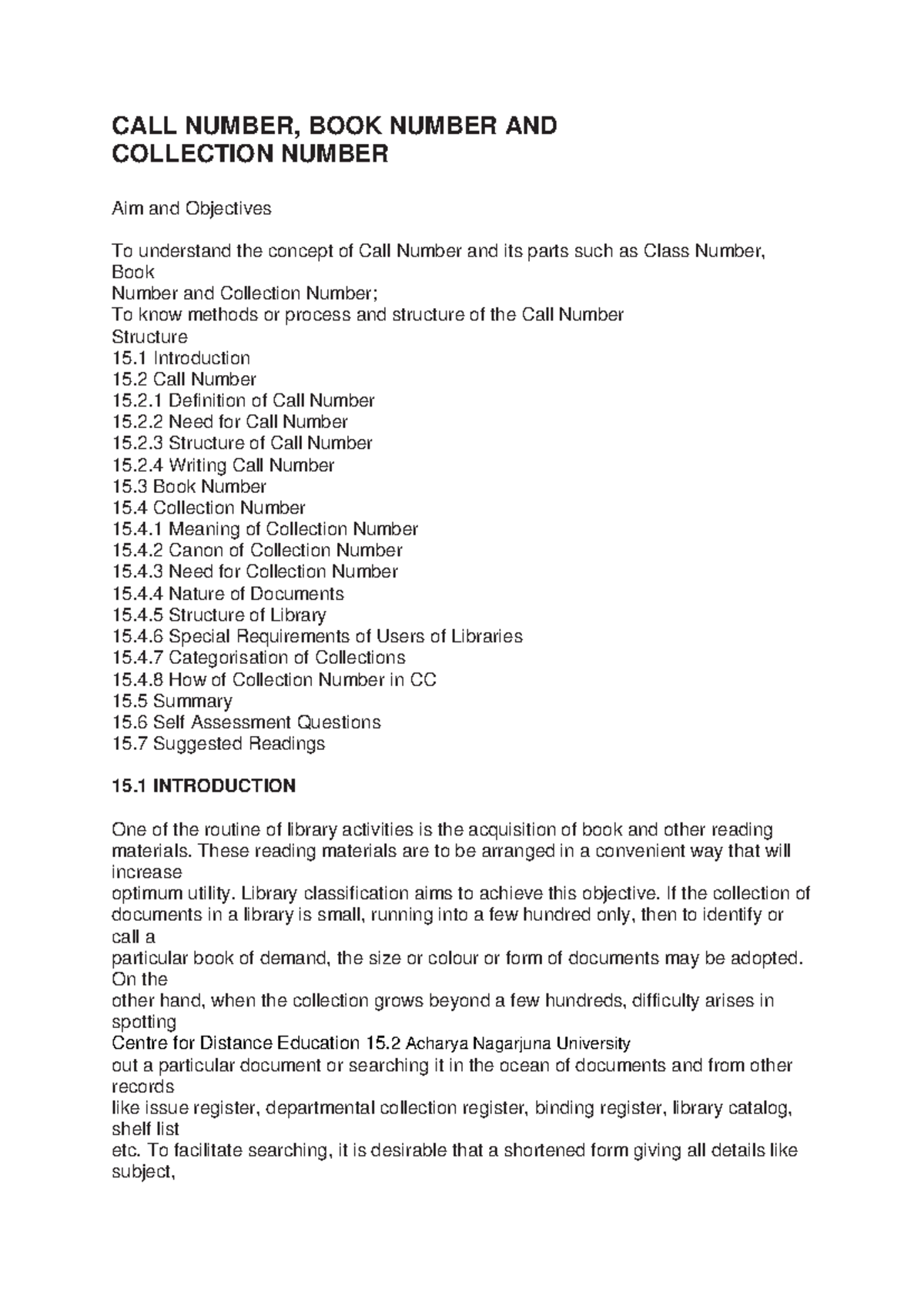 Understanding Call Number: Structure, Book & Collection Numbers - Studocu