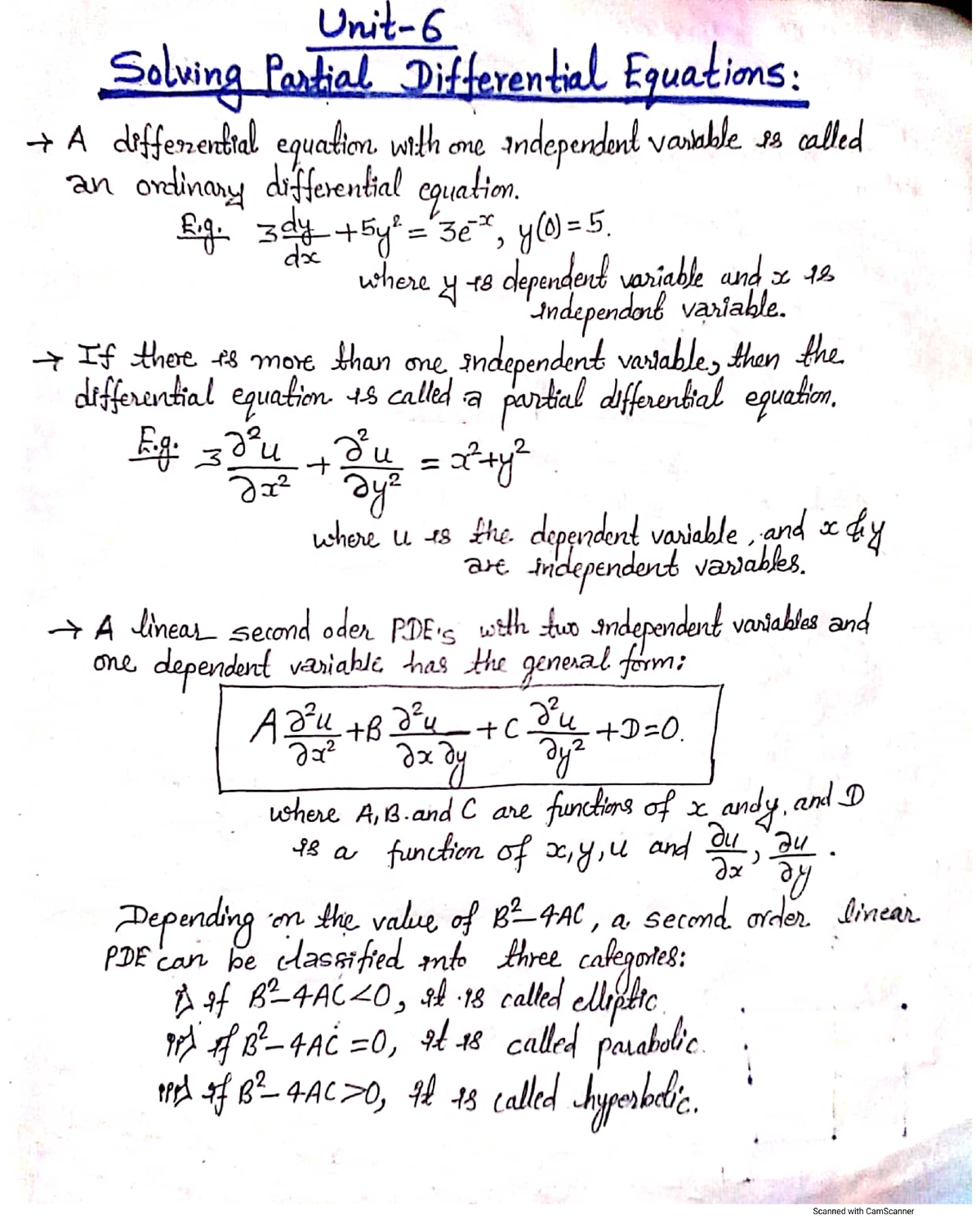 NM-Unit-6: Solving Partial Differential Equations Explained - Studocu