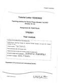 Tps2601 - Unisa - Teaching practical 1 - Studocu