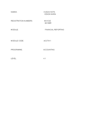 Accounting Information System Assignment 2 - MANICALANDSTATEUNIVERSITYOF APPLIEDSCIENCES - Studocu