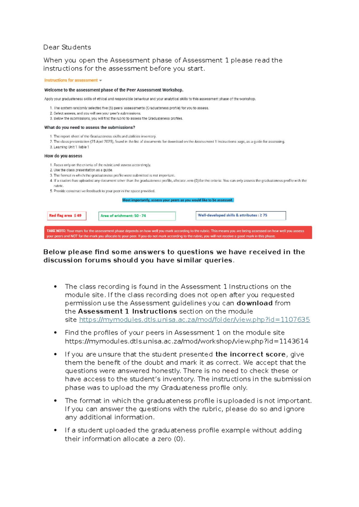 Assessment 1 FAQ: Instructions & Guidelines for Students - Studocu