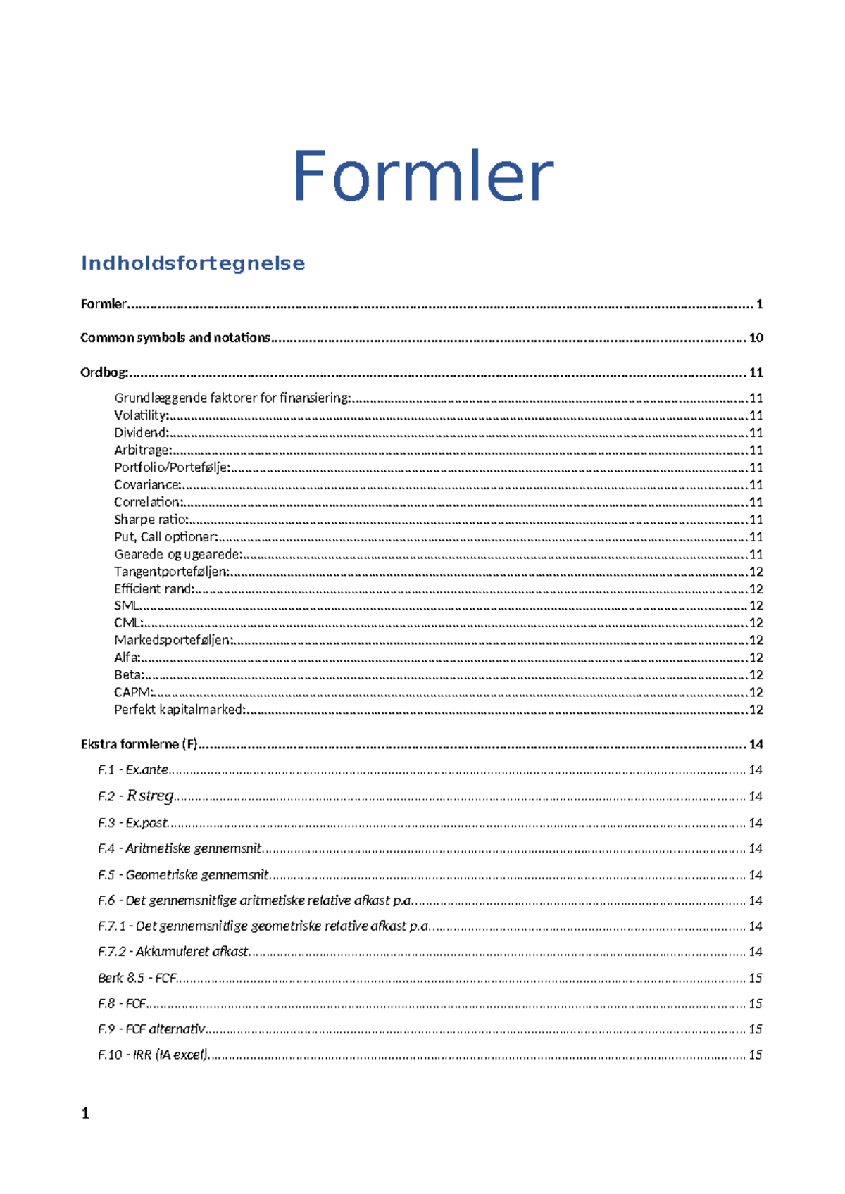 Formelsamling finansiering - Formler Common symbols and notations ...