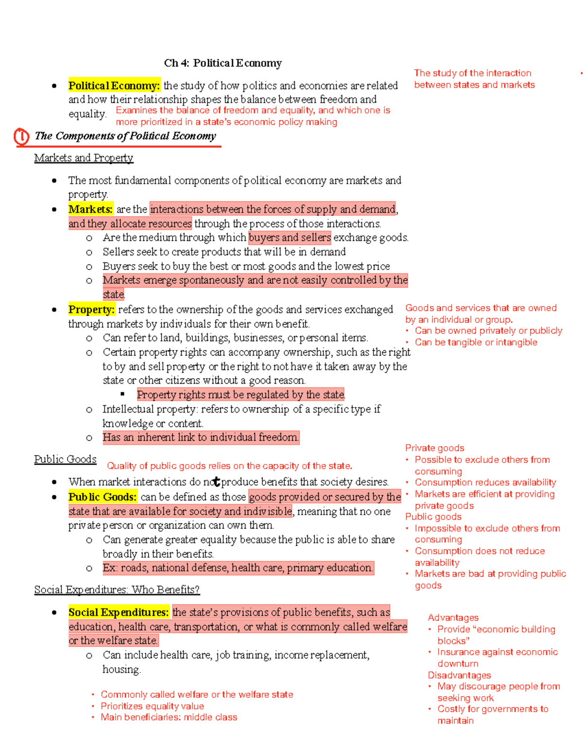 Ch 4 Political Economy - Summary The Government Of The United States ...