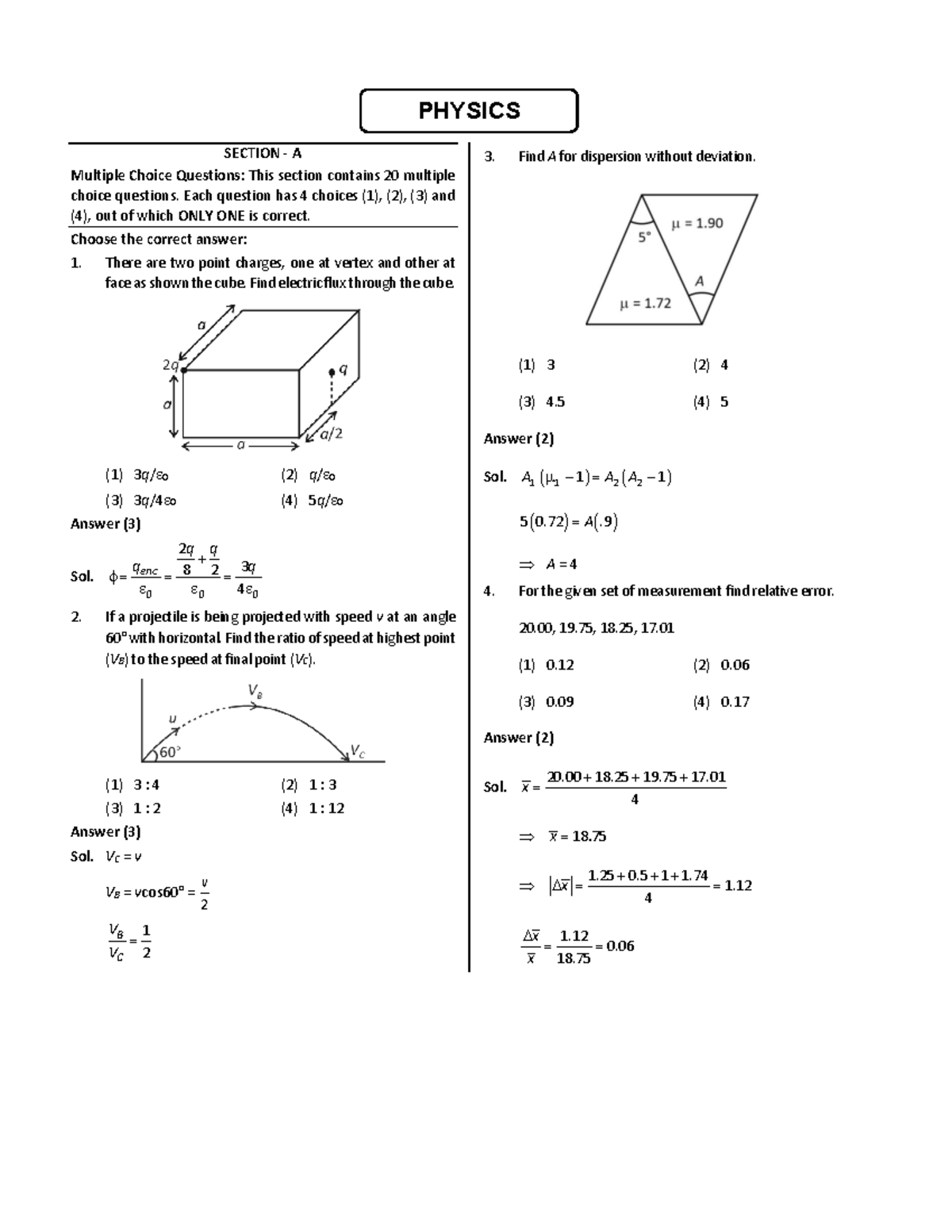 JEE Main 2026 Physics MCQs & Numerical Questions - 23 Jan Shift 1 - Studocu