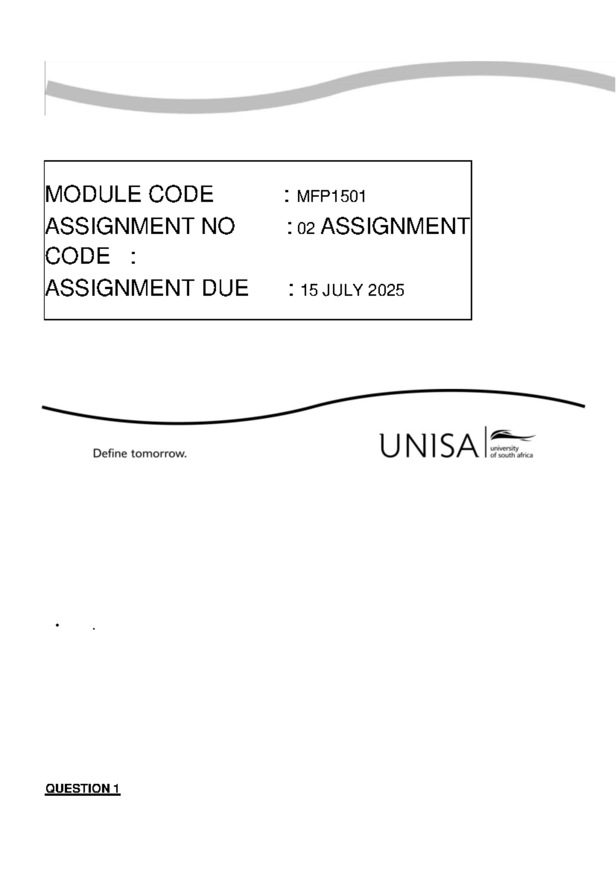 MPF1501: Assignment 2 - Teaching Doubling and Division Concepts - Studocu