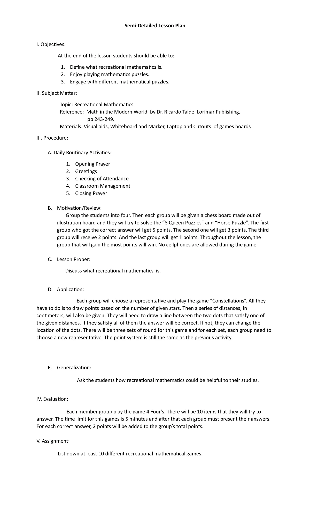 DLL Mathematics 9 Q1 W1 - Detailed Lesson Plan on Quadratic Equations ...