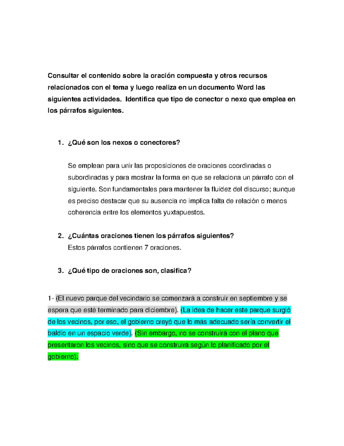 Unidad VIII Español - Consultar el contenido sobre la oración compuesta y otros recursos - Studocu