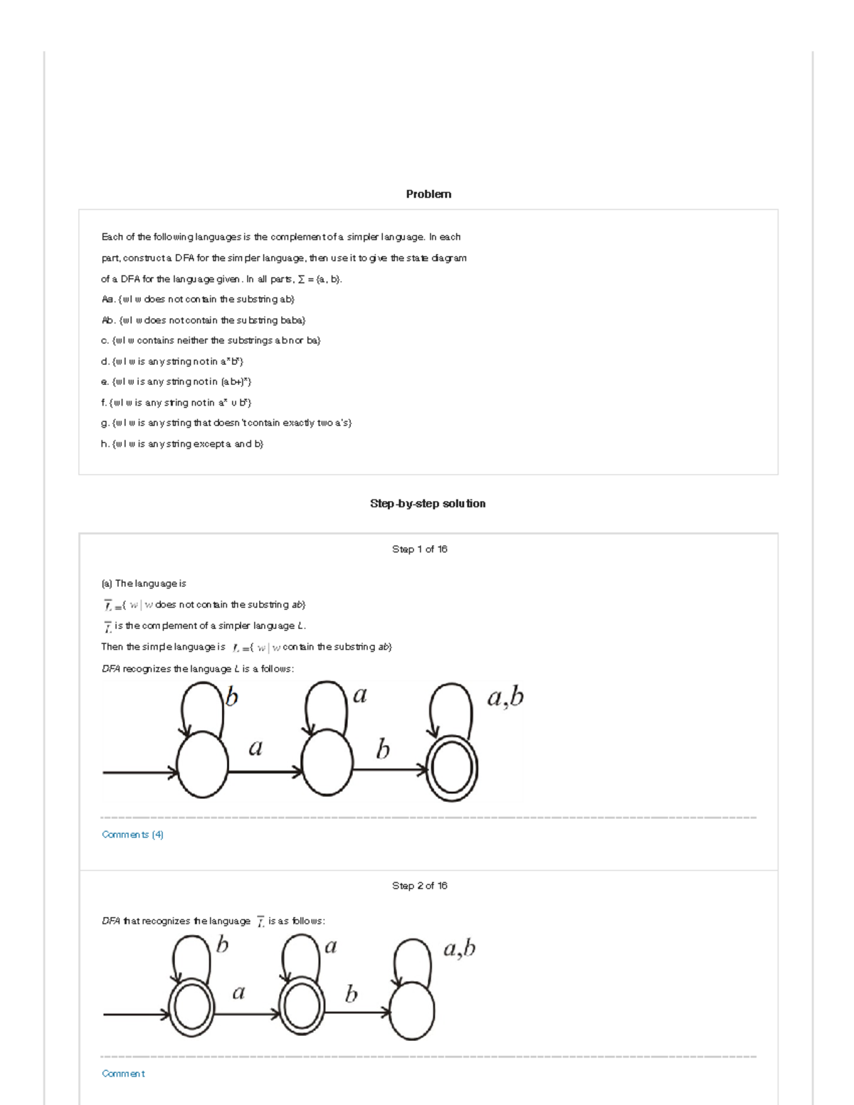 Theory of Automata: Chapter 1 - DFA for Complement Languages - Studocu