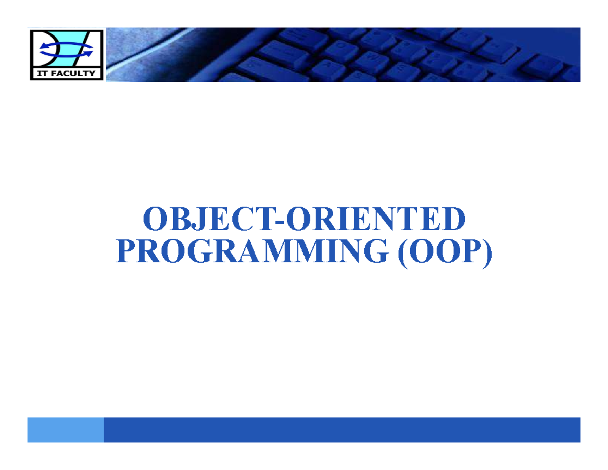 (3)OOP C++ - OOP - LOGO OBJECT-ORIENTED PROGRAMMING (OOP) ####### LOGO PROCEDURE-ORIENTED - Studocu