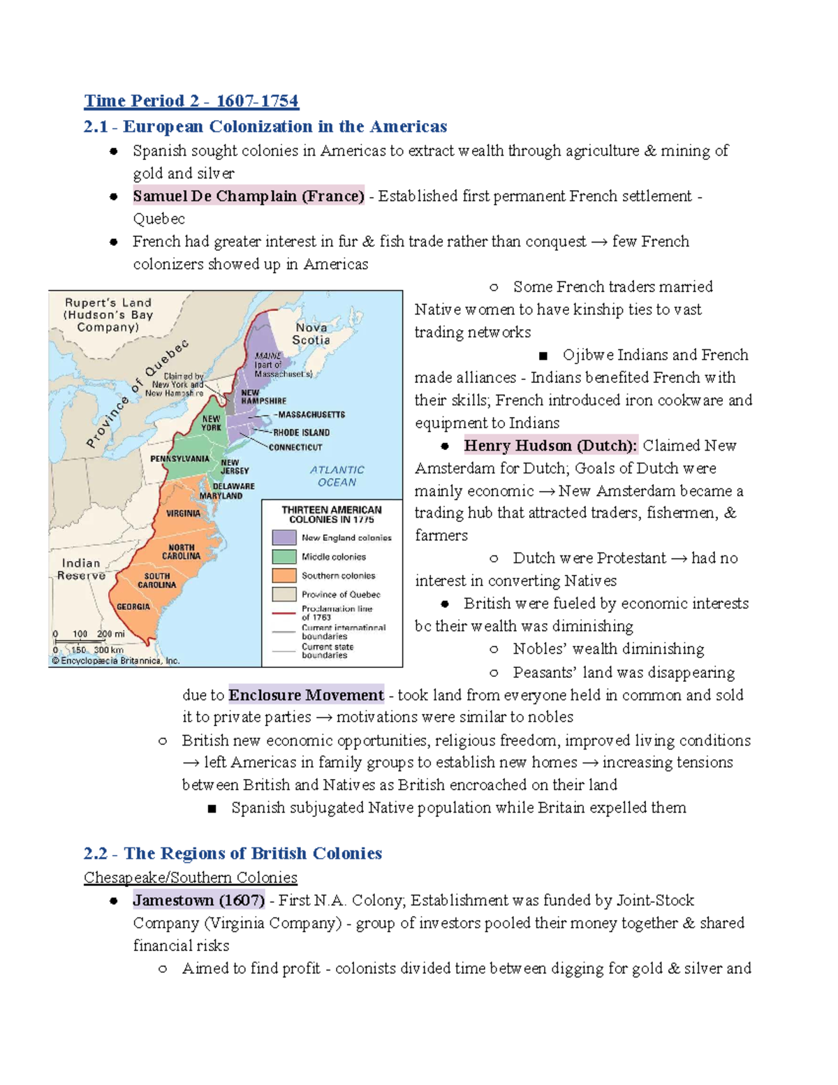 APUSH Time Period 2: European Colonization and Its Impact on the ...