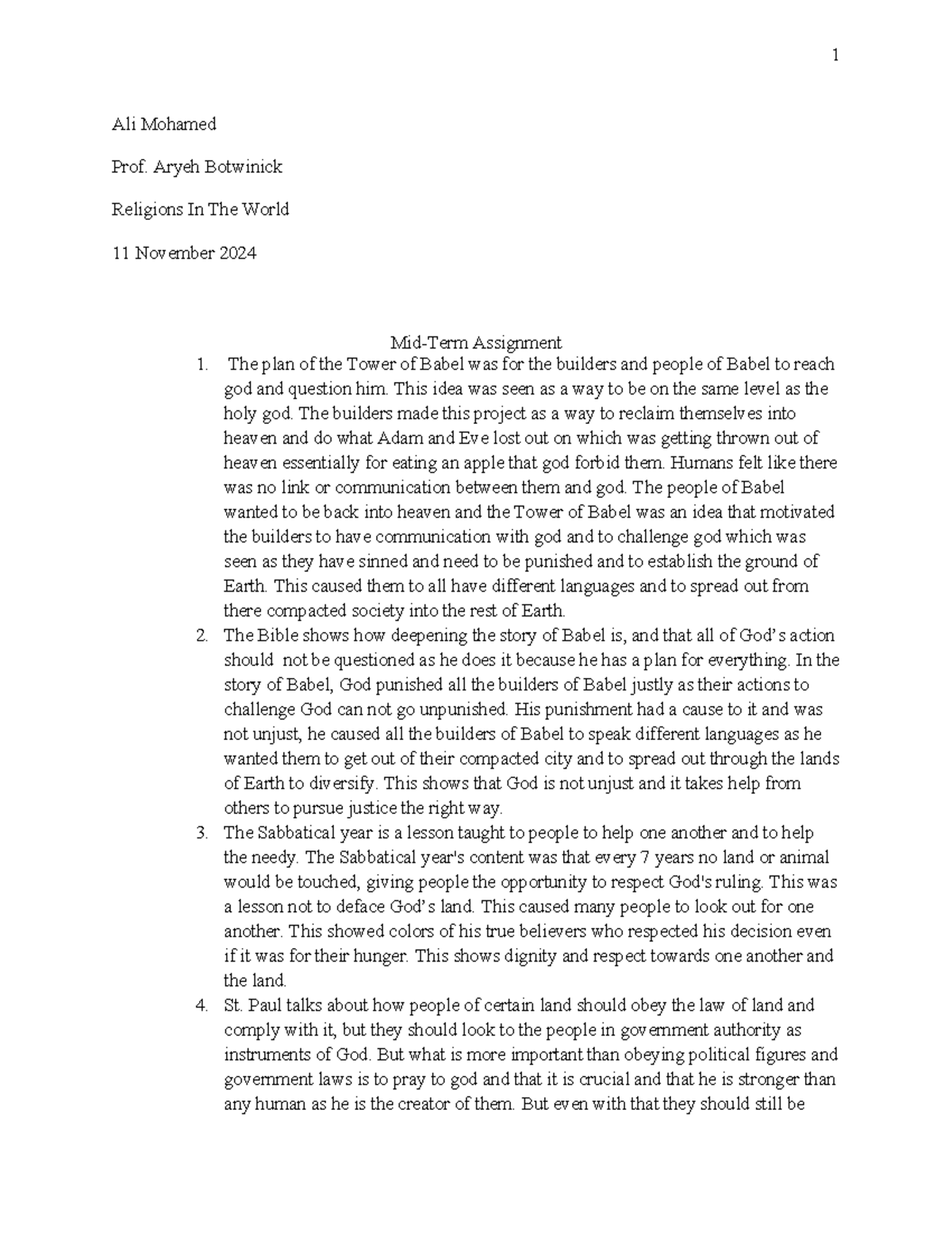 Religions In The World - Reading Notes for Assignment - Studocu