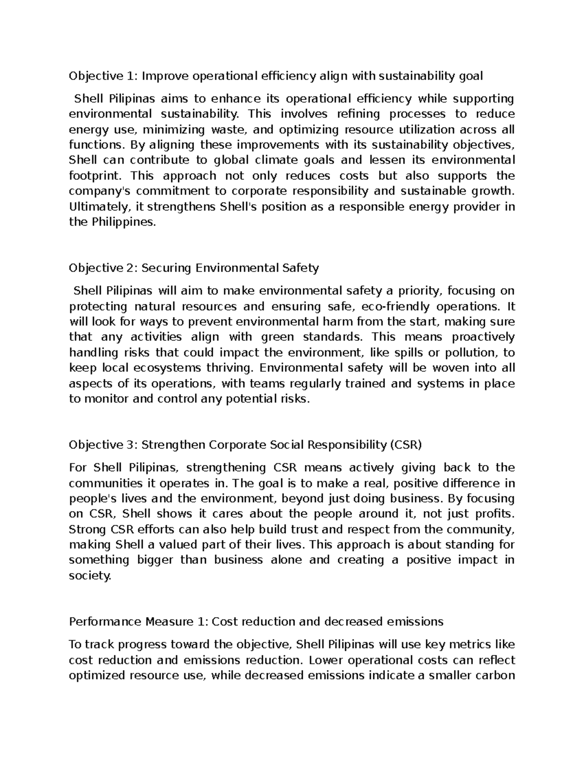 Internal-perspective - Objective 1: Improve operational efficiency ...