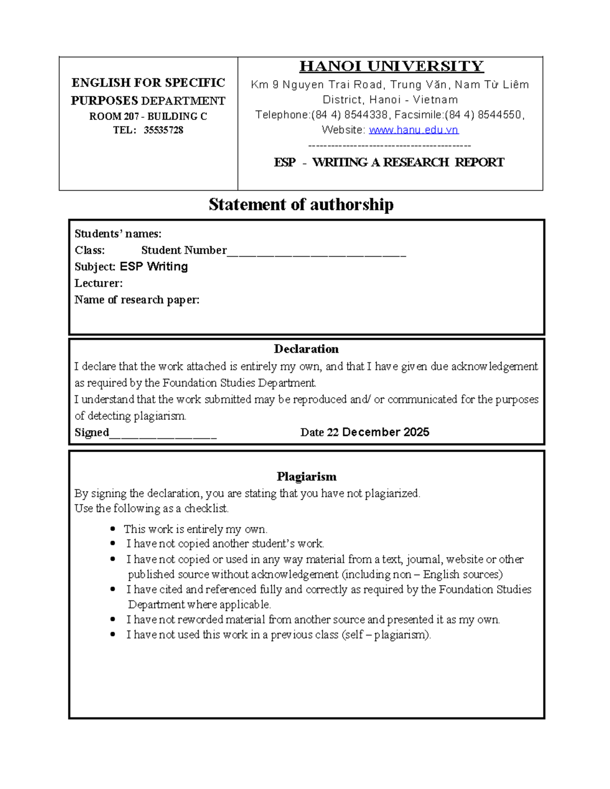 ESP Writing Research Report: Fast Fashion Impact Analysis - Studocu