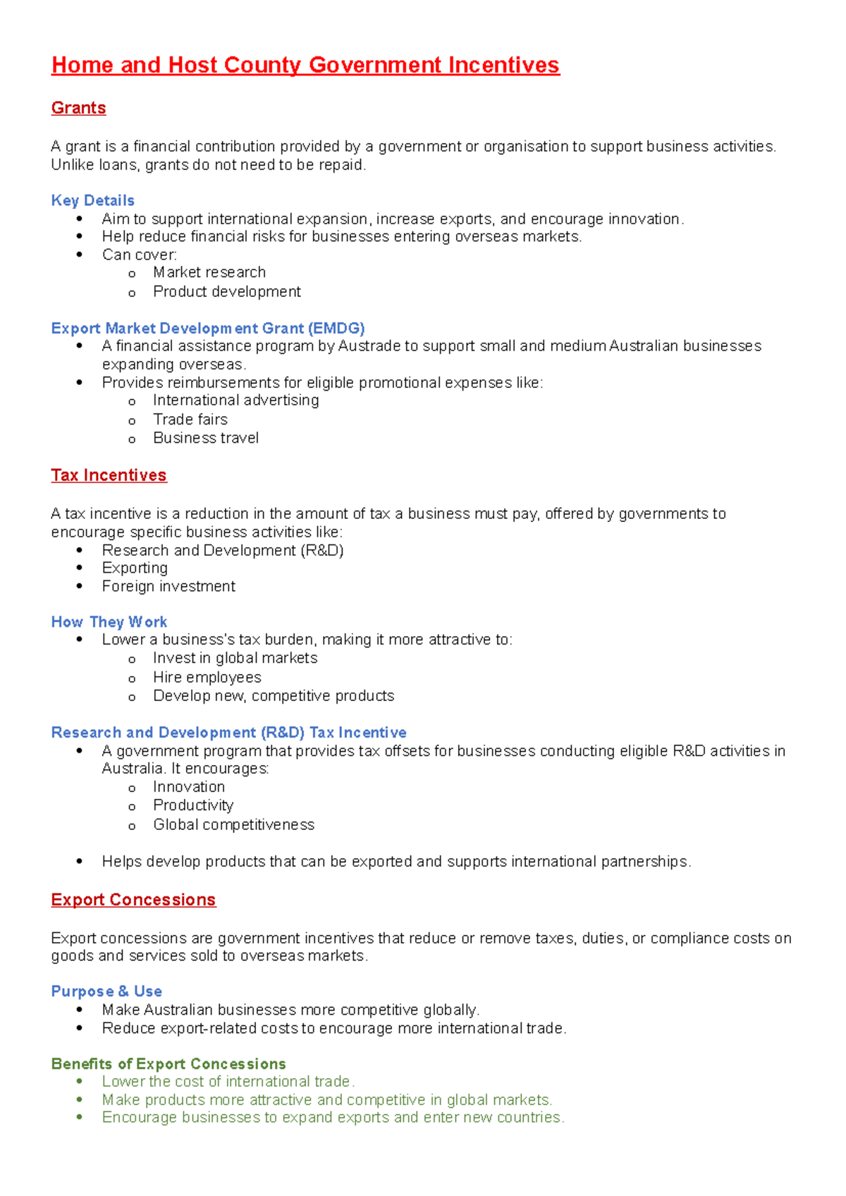 Business Management and Enterprise: Government Incentives and ...