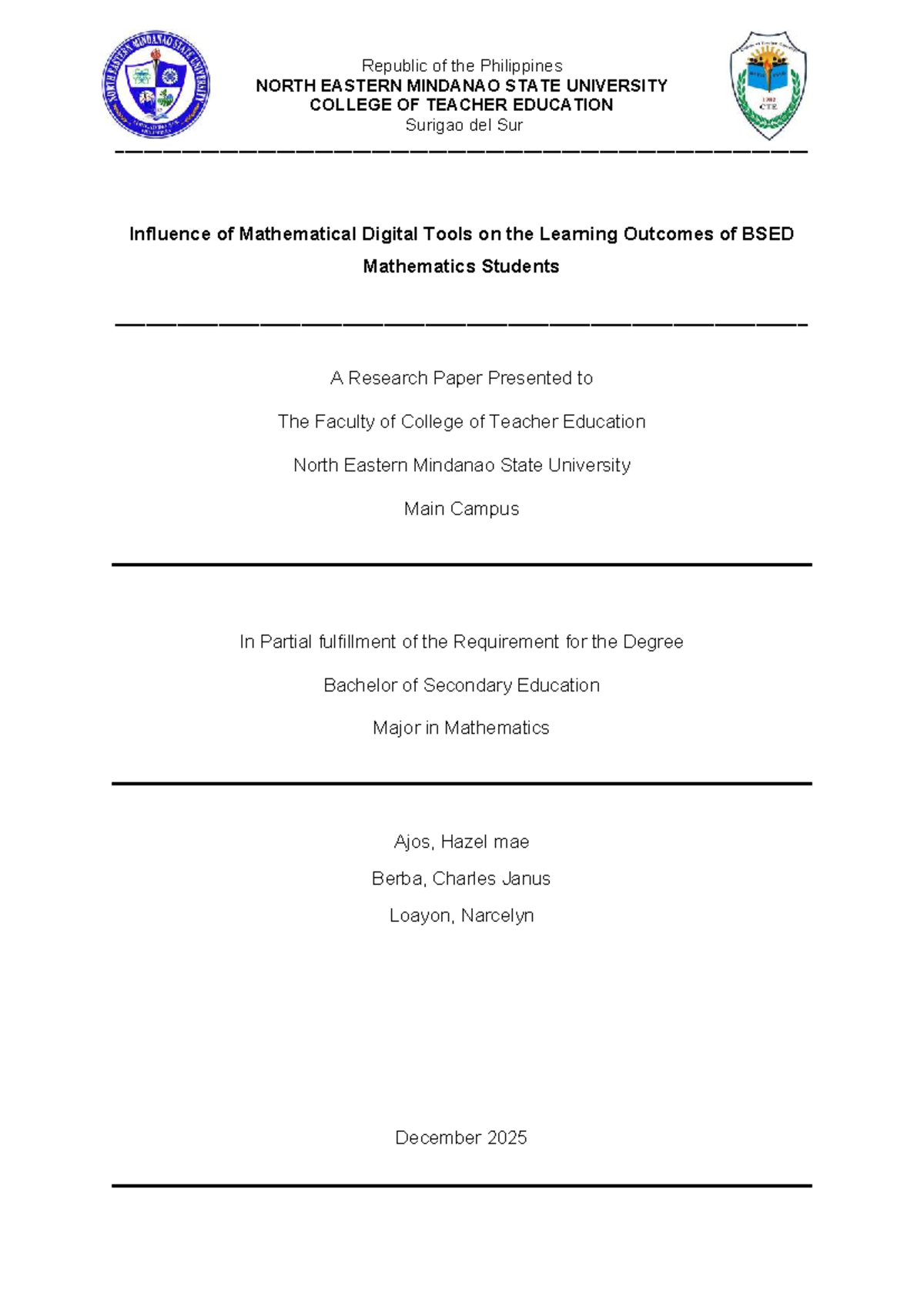 BSED Math Students' Use of Digital Tools: Impact on Learning Outcomes ...