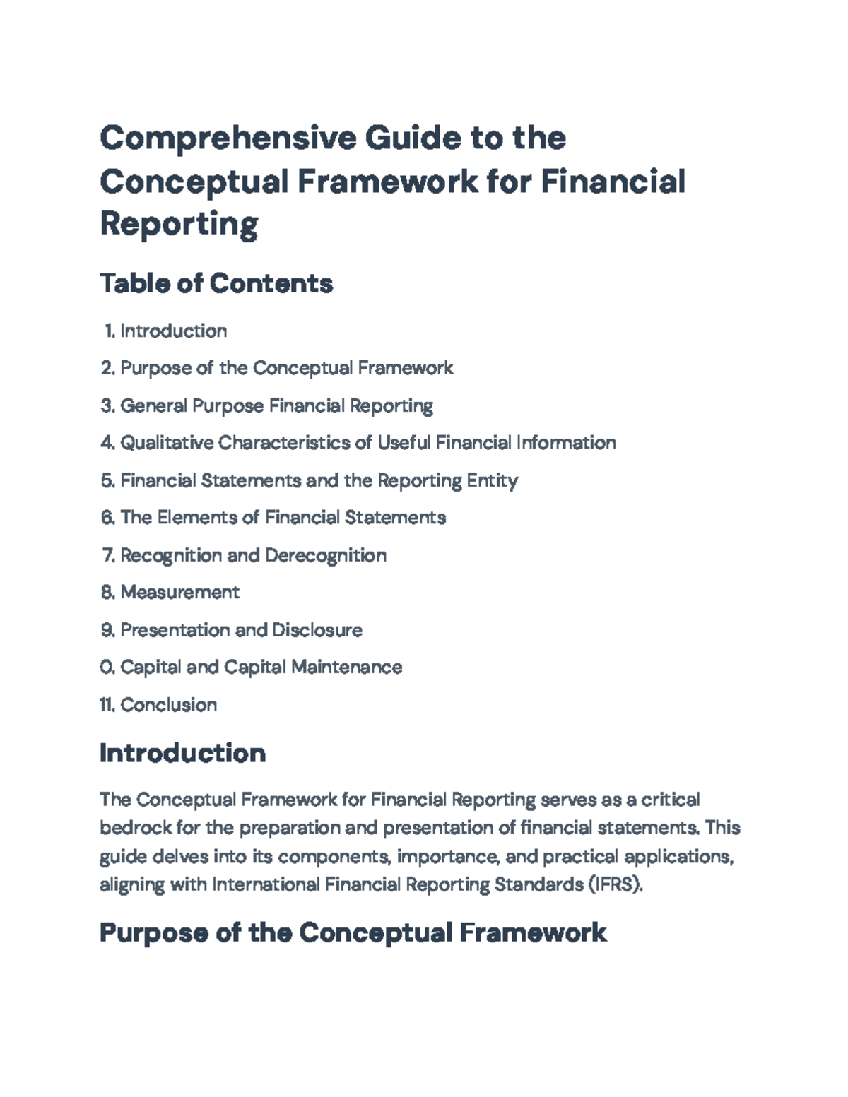 Comprehensive Guide on the Conceptual Framework for Financial Reporting ...