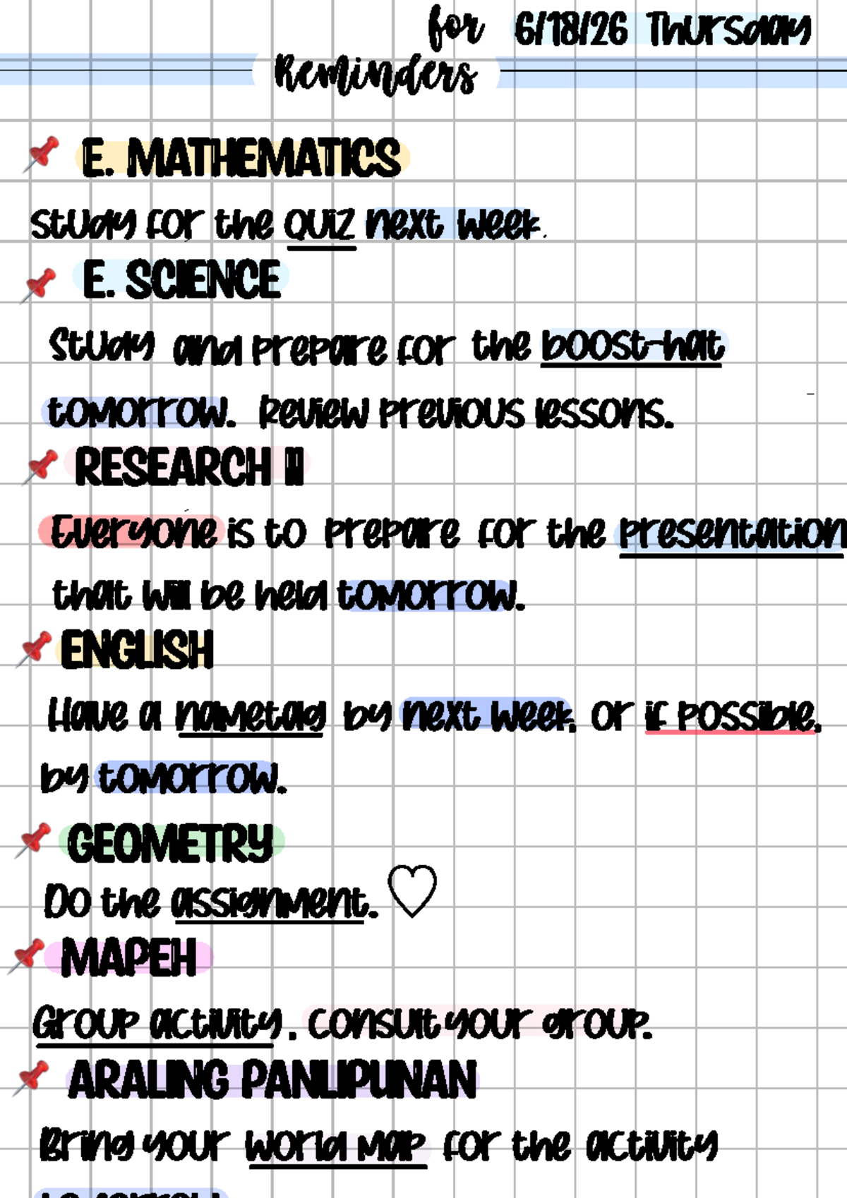 Reminders for 61826 - Quiz Prep and Assignments - Studocu