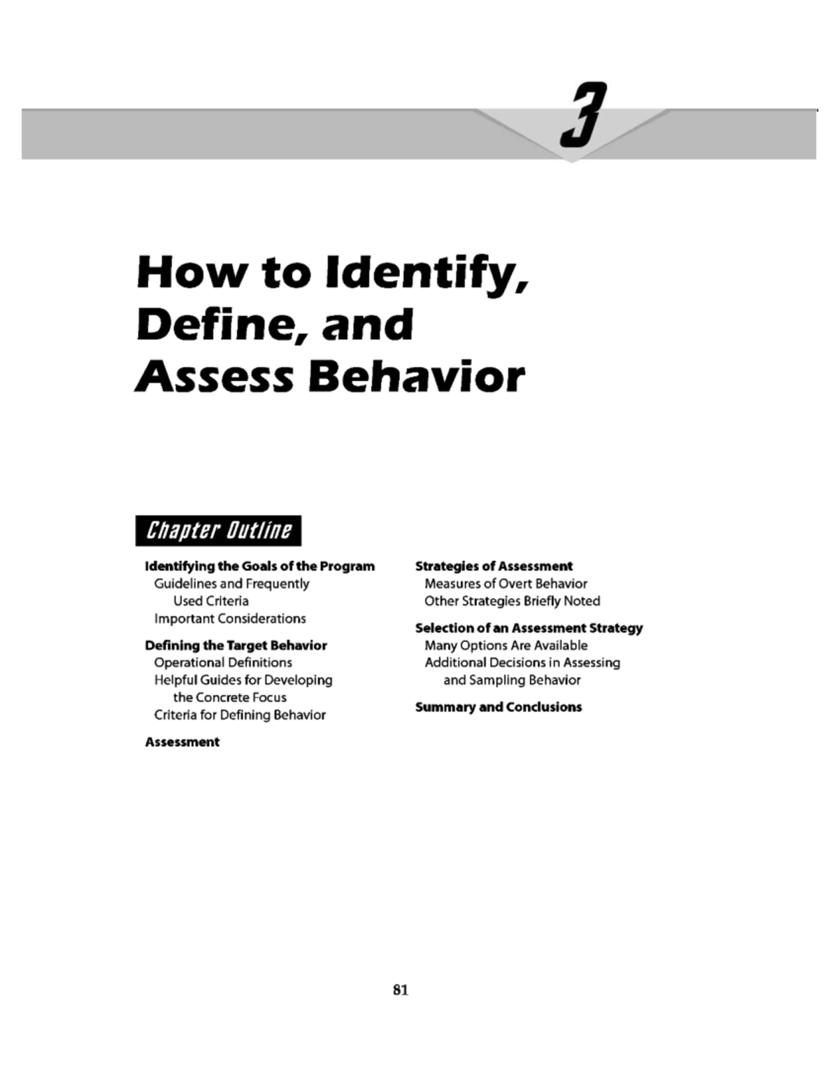 CH3&4 Behavior Modification: Identifying, Defining, and Assessing Behavior - Studocu