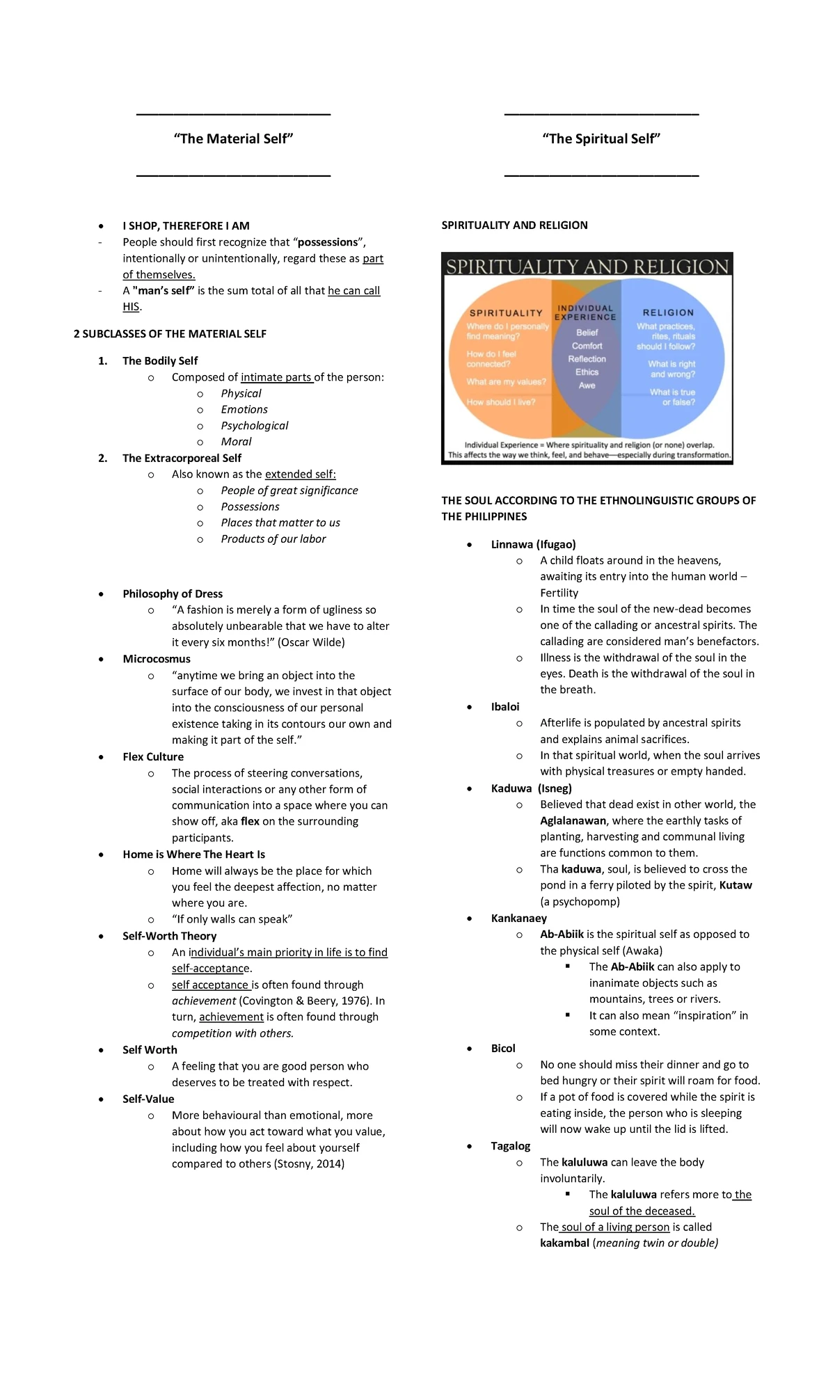 GE1 Module 8 - Material Self - Understanding the Self - PangSU - Studocu
