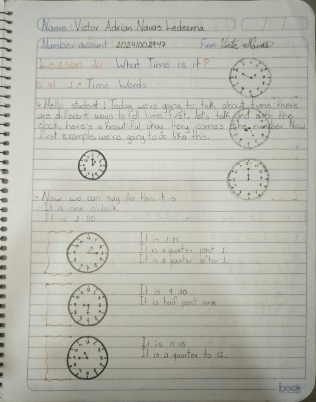 Navas Victor U3T2a37 - lesson 10 - Name Victor Adrian Navas Ledezma ...
